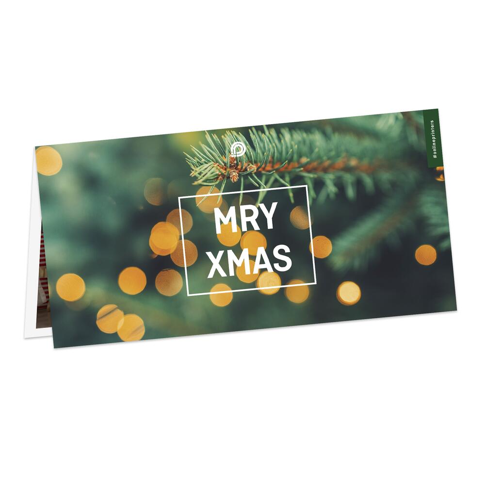 Folded Christmas cards, DL landscape, long side creasing, DL at ...