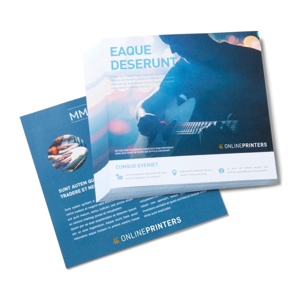 Flyers & Leaflets, Small square, printed on both sides, Square small at ...