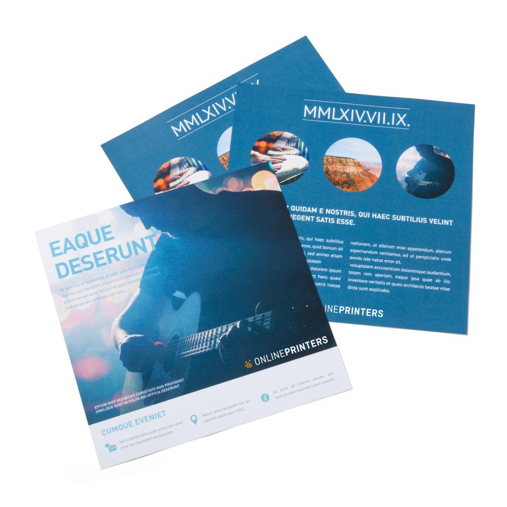 Flyers & Leaflets, Small square, printed on both sides, Square small at ...
