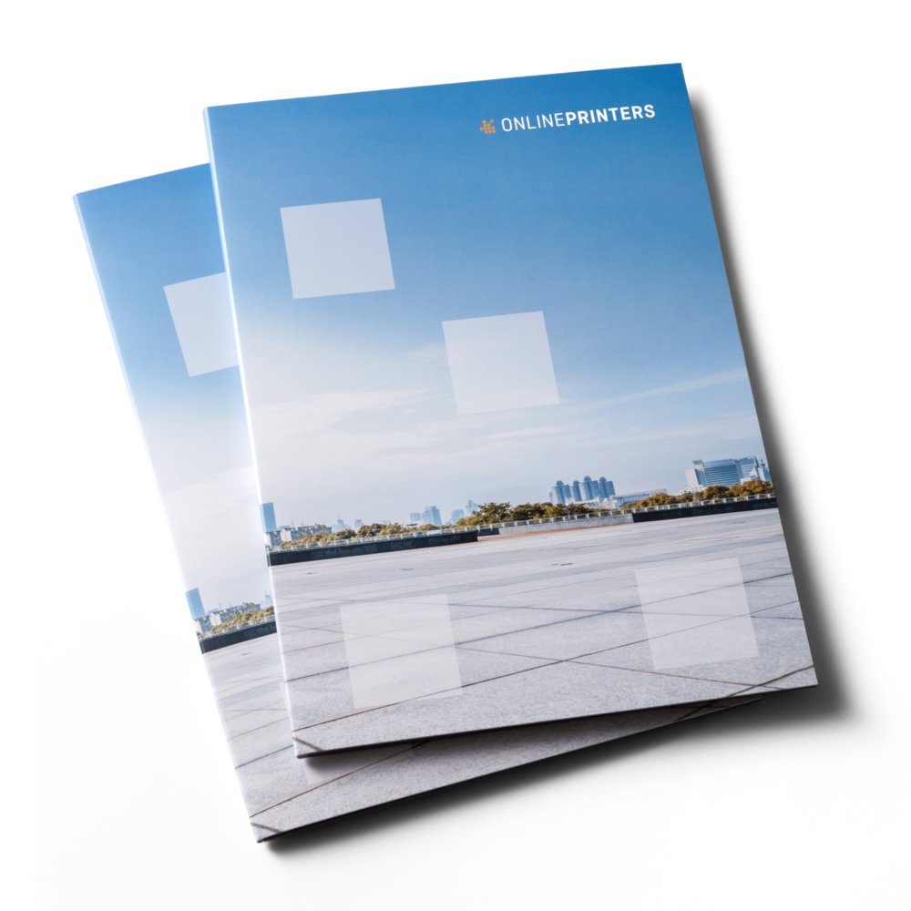 Folders with glued flaps on right and left, A4, two flaps at Onlineprinters