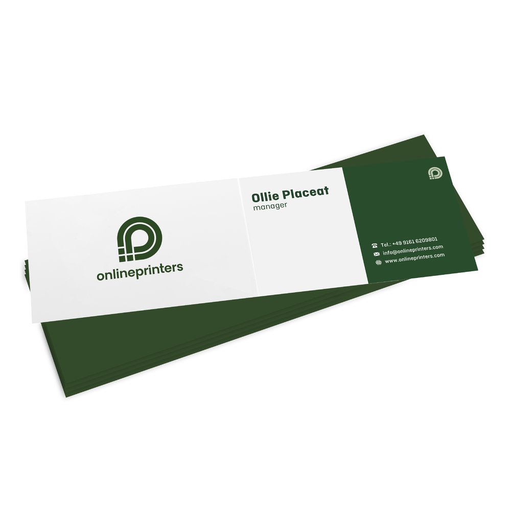 Fold. business card Landscape, 8.5x5.5 cm, 8.5 x 5.5 cm at Onlineprinters