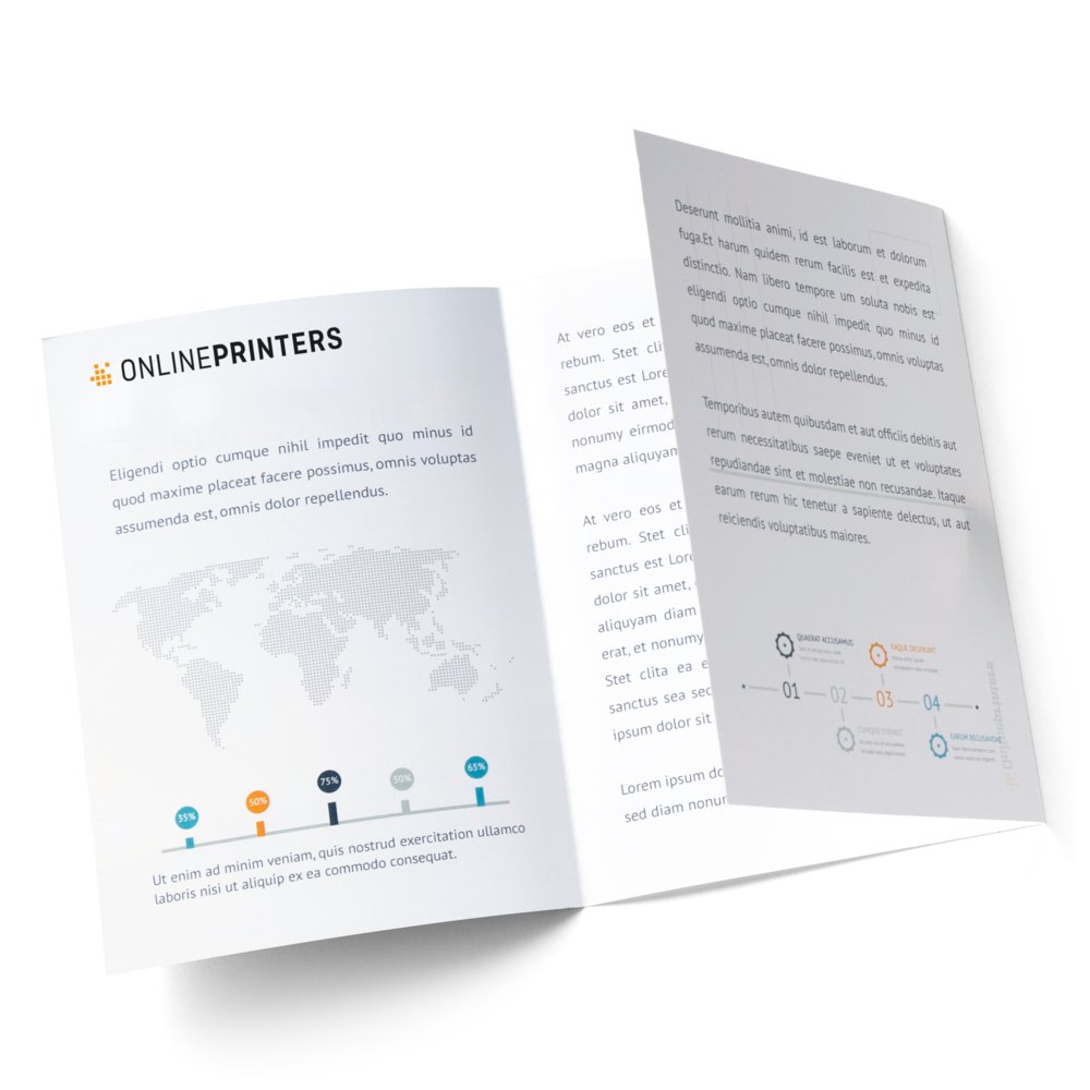 A4 Folded Leaflets Portrait Printing - Free Delivery | Onlineprinters