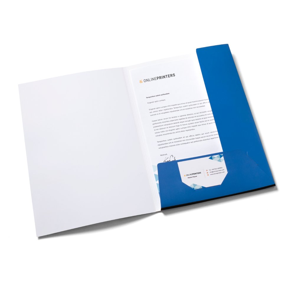 A4 Folders With Business Card Slits Single Sided Printing | Onlineprinters