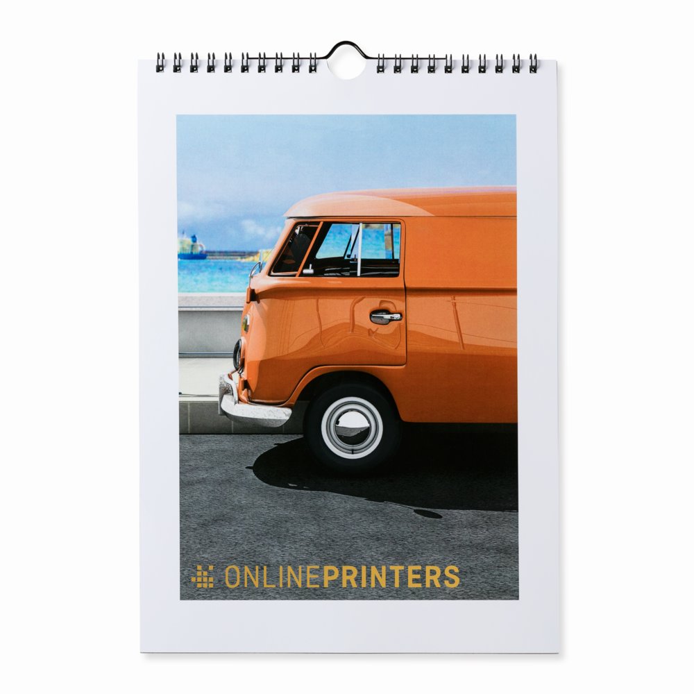 Wall calendars with spiral binding 5/0, Portrait, special-effect colour ...