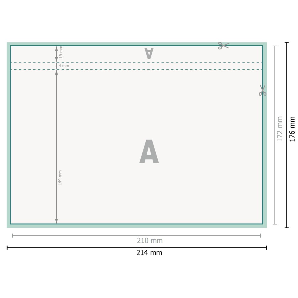 Notepads with cover, A5, landscape, A5 at Onlineprinters