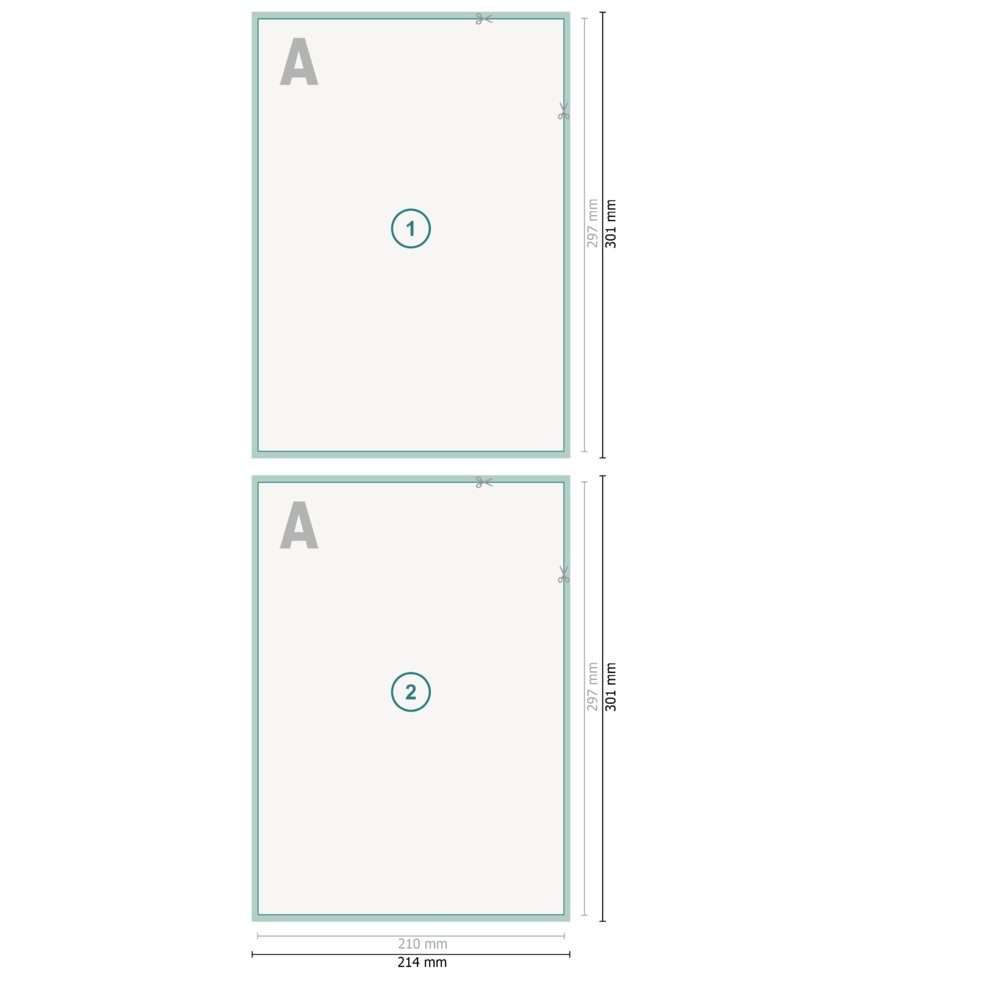 Posters, A4, printed on both sides, A4 at Onlineprinters