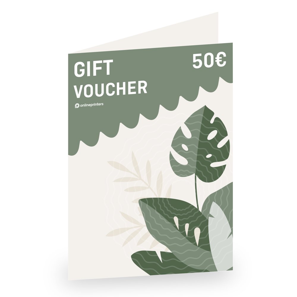 Folded voucher cards, A6, Portrait, A6 at Onlineprinters
