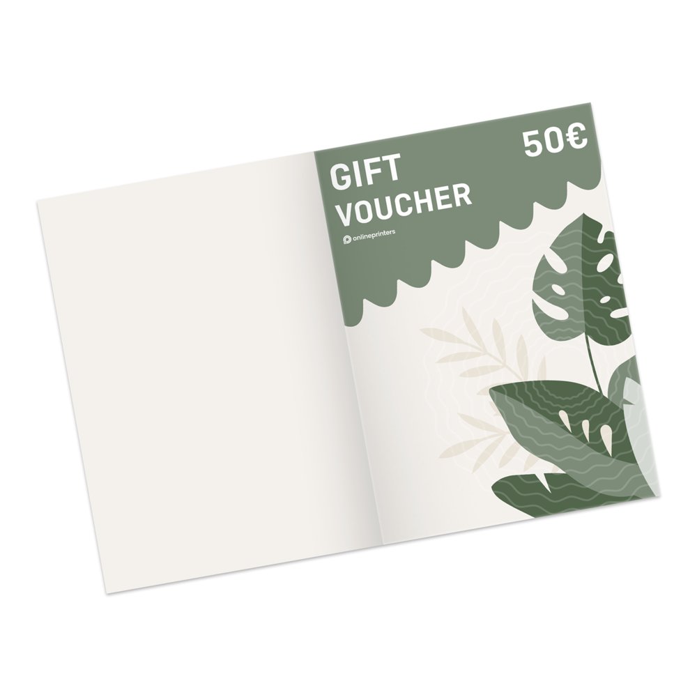 Folded voucher cards, A6, Portrait, A6 at Onlineprinters