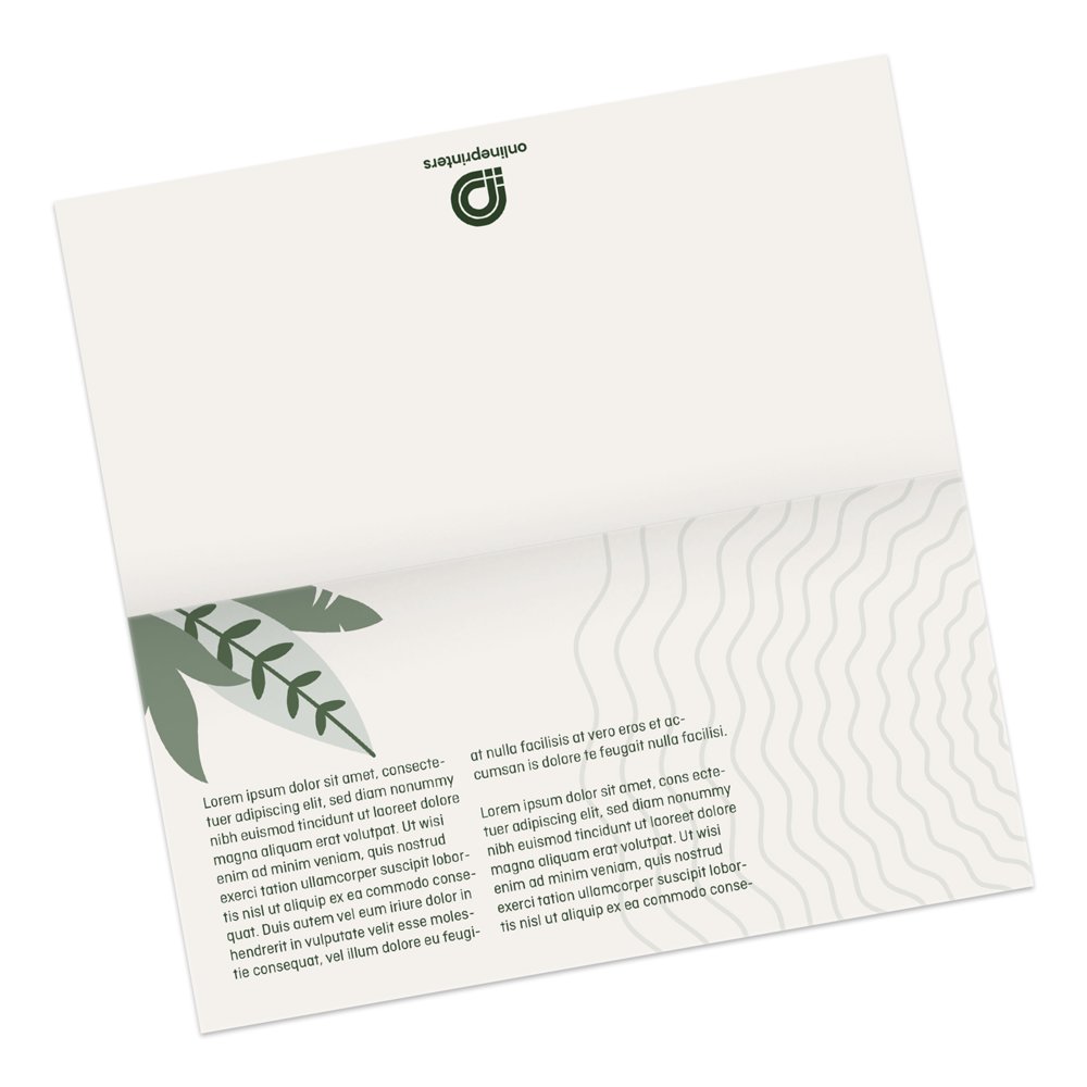Folded voucher cards, DL, Landscape, long side creasing, DL at ...