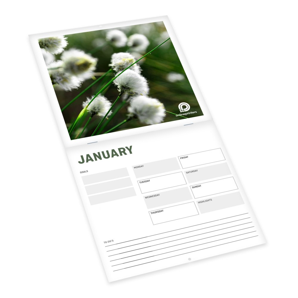 Brochure calendars without cover, square, A4-Square, square 21 cm at ...
