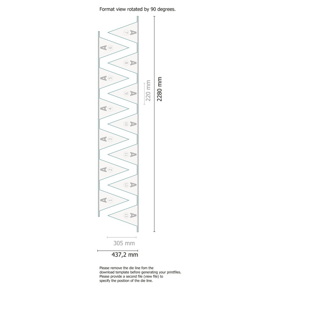 Pennant chains, printed on one side, 500 x 30.5 cm at Onlineprinters