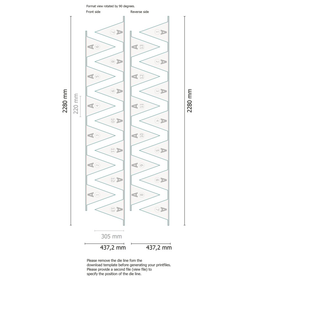 Pennant chains, printed on both sides, 500 x 30.5 cm at Onlineprinters