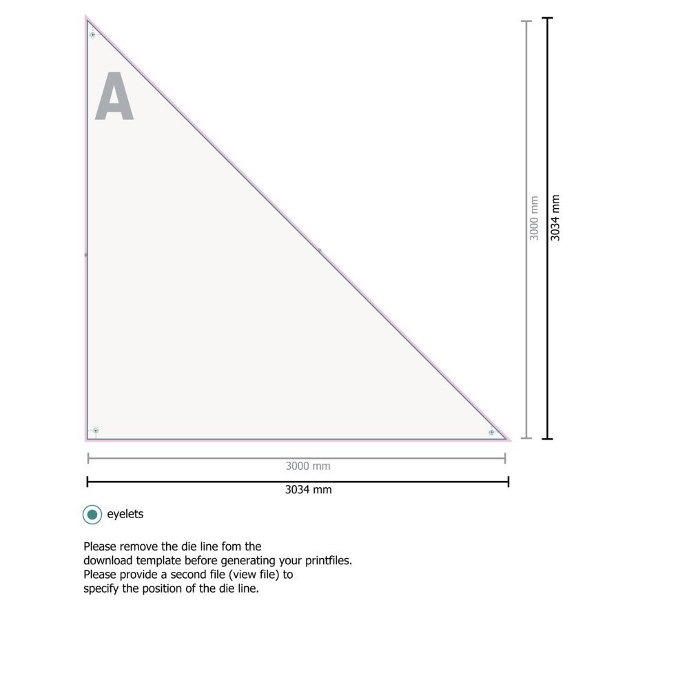 Shade sails, triangle, triangle at Onlineprinters