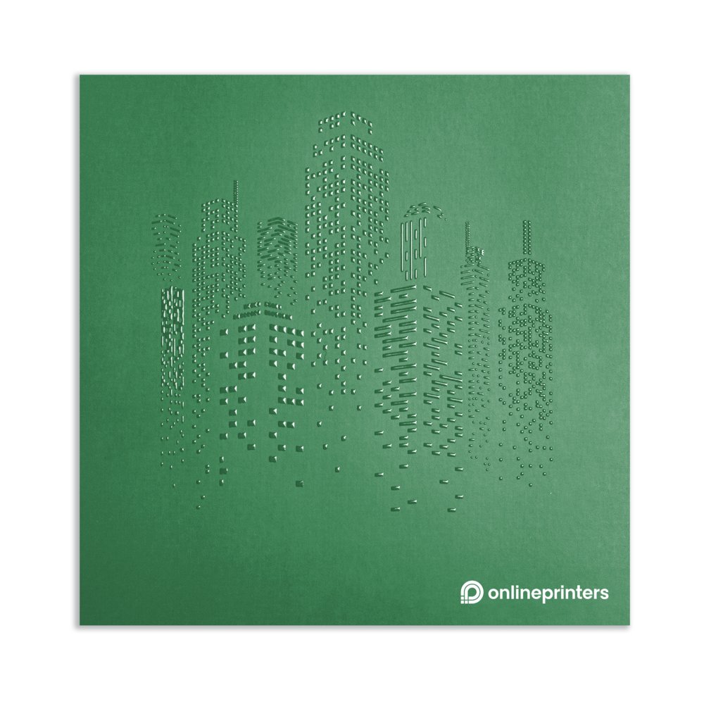 Postcards with spot relief varnish, A4-Square, square 21 cm at ...