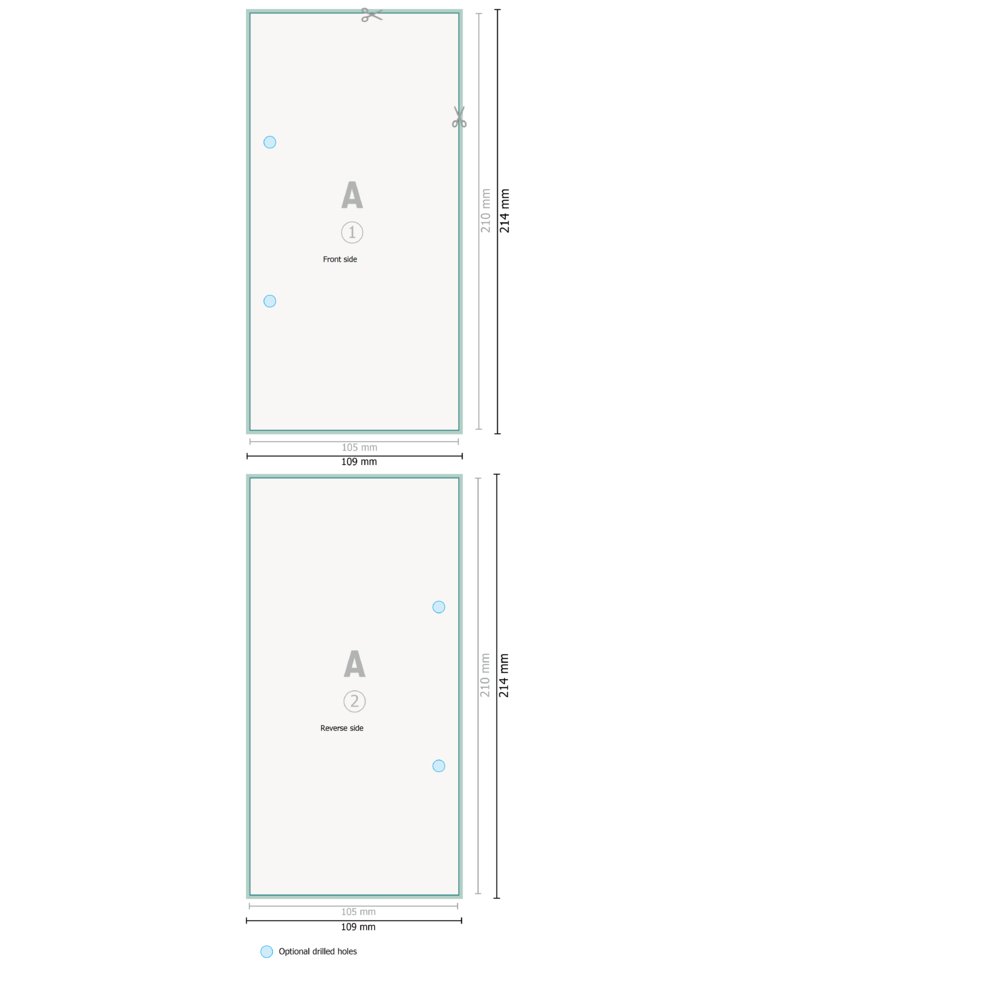 Premium Notepads, DL, both sides, DL at Onlineprinters