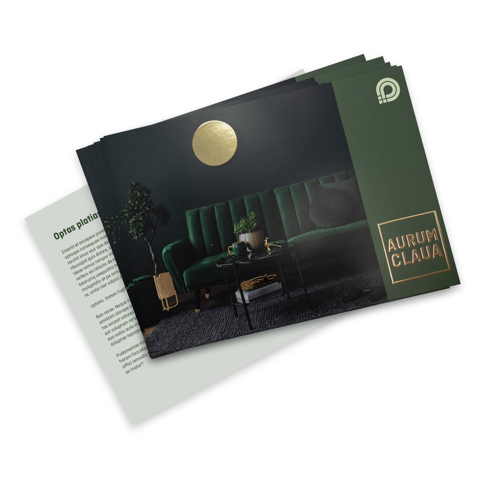 Flyers with spot hot foil stamping, A5, A5 at Onlineprinters