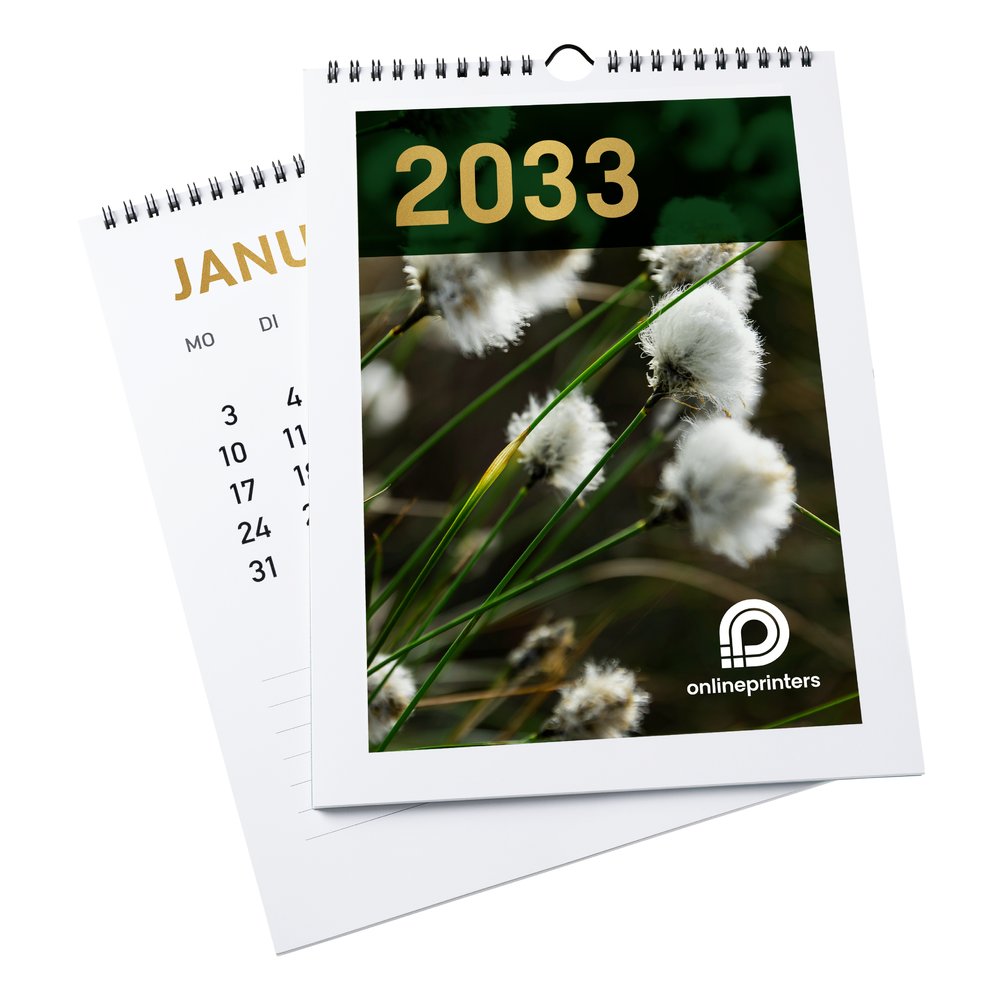 Wall calendars with spiral binding 5/0, Landscape, special-effect ...