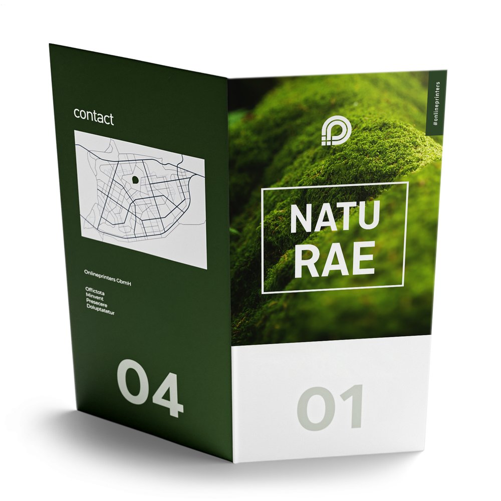 Eco Folded Leaflets A4-half portrait - free delivery