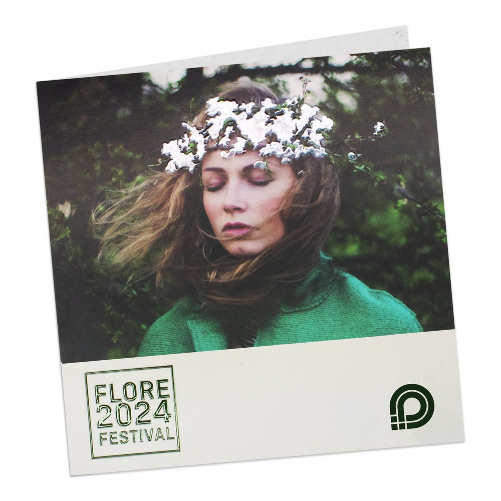 Folded Cards with spot relief varnish, A5-Square, square 14.8 cm at ...