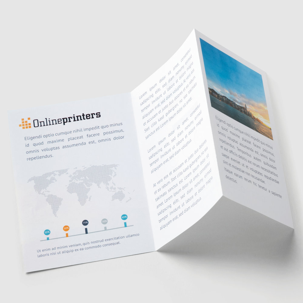 A5 Folded Leaflets Portrait Printing - Free Delivery | Onlineprinters