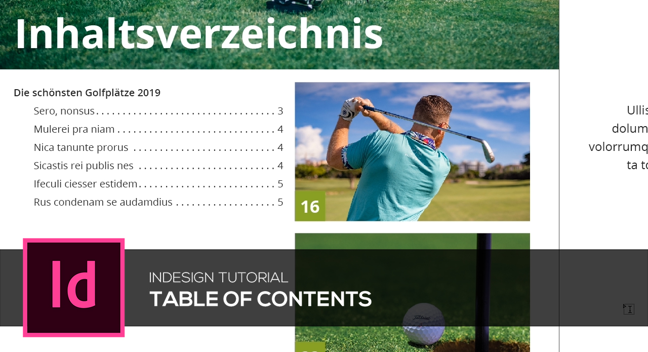 InDesign: How to create a table of contents – Basics Tutorial