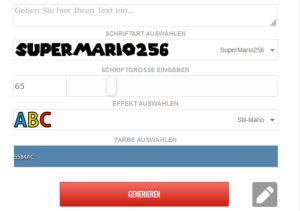 Use Super Mario font